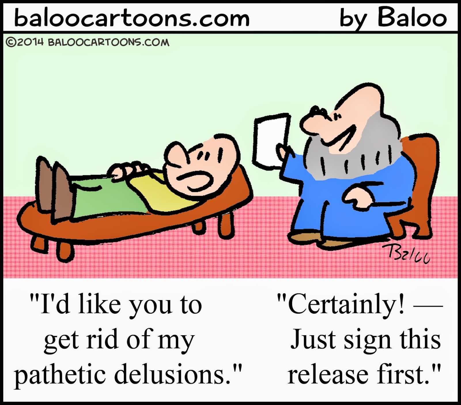 BALOO'S CARTOON BLOG: Delusion cartoon