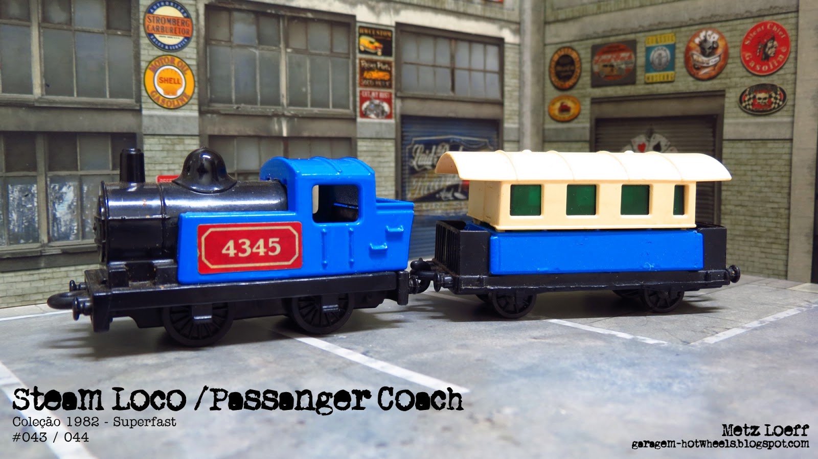 Garagem Hot Wheels: matchbox Steam Loco / Passanger Coach