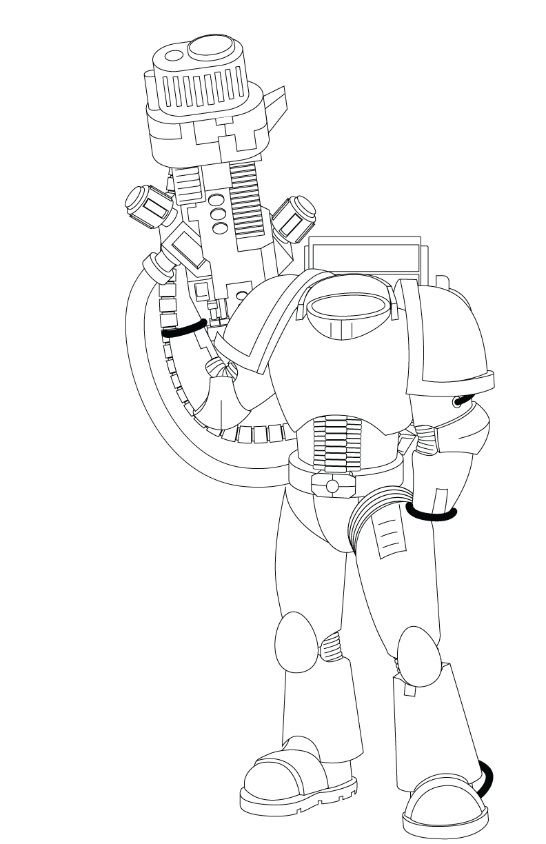 5 Years of Paint: Step-By-Step: Drawing a Space Marine