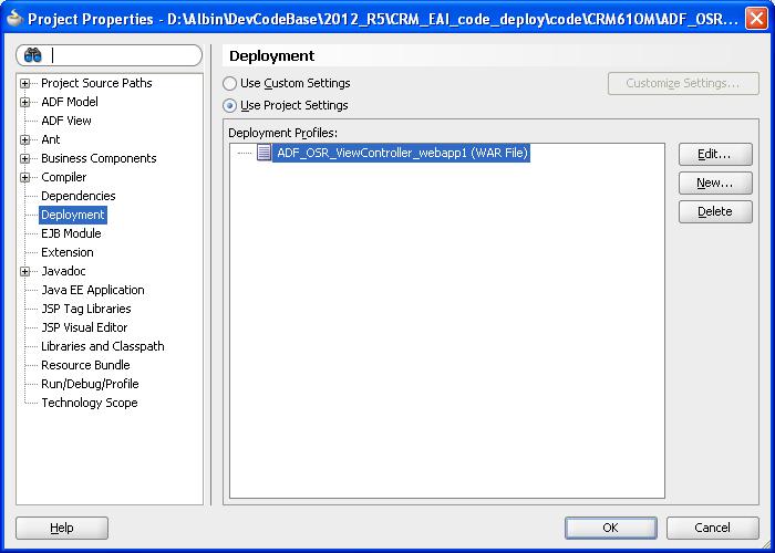 Problem While Deploying Oracle Adf Application Java Lang Classnotfoundexception Oracle Adf