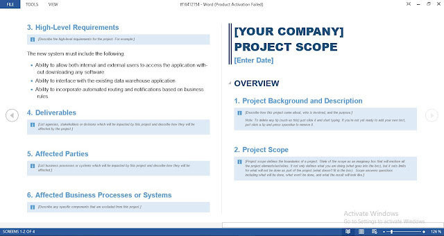 Project scope report Template