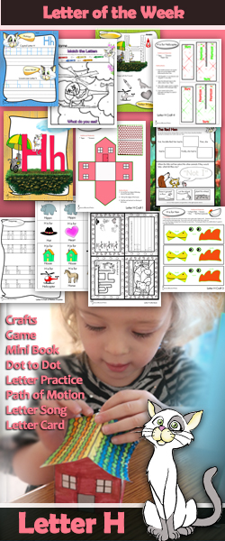 Glimmercat Education: Letter of the Week Packet for H