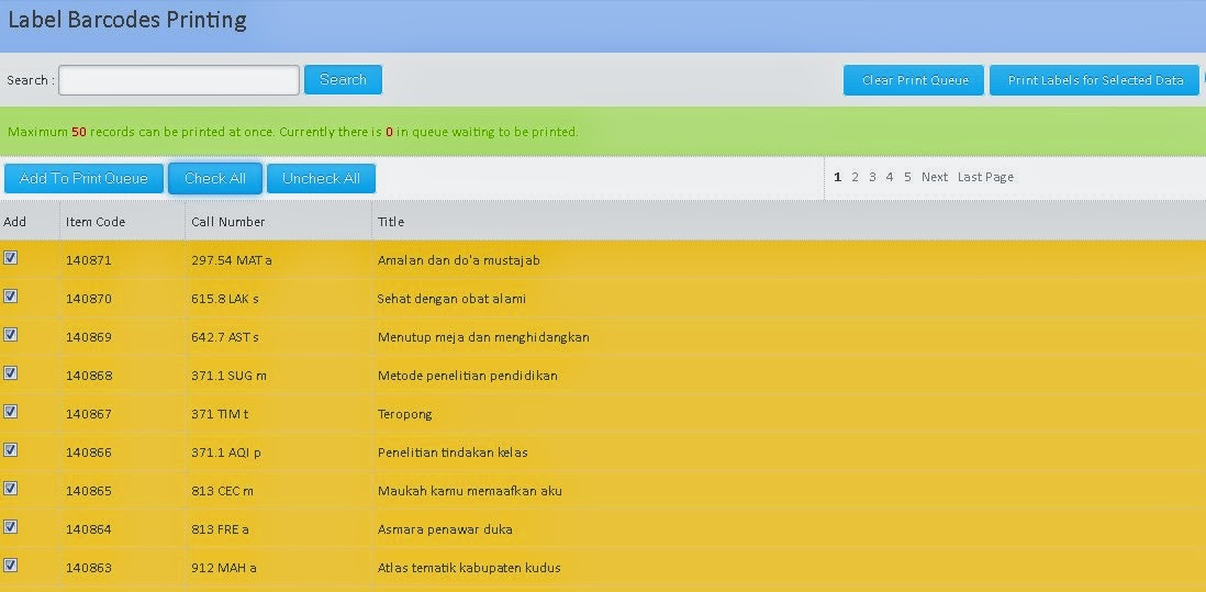 Plugin SLiMS 7 Label Barcode Warna Rotasi ~ Komunitas SLiMS Kudus