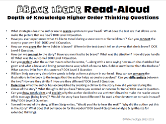 MrTechnology on TpT!: Brave Irene by William Steig Reading Lessons and ...