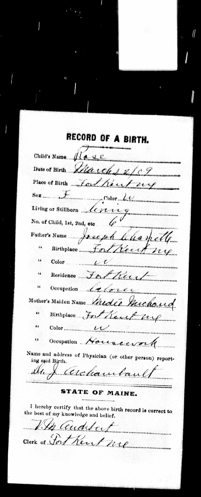 La généalogie de familles de Clair NB et du Madawaska: Dana Charette