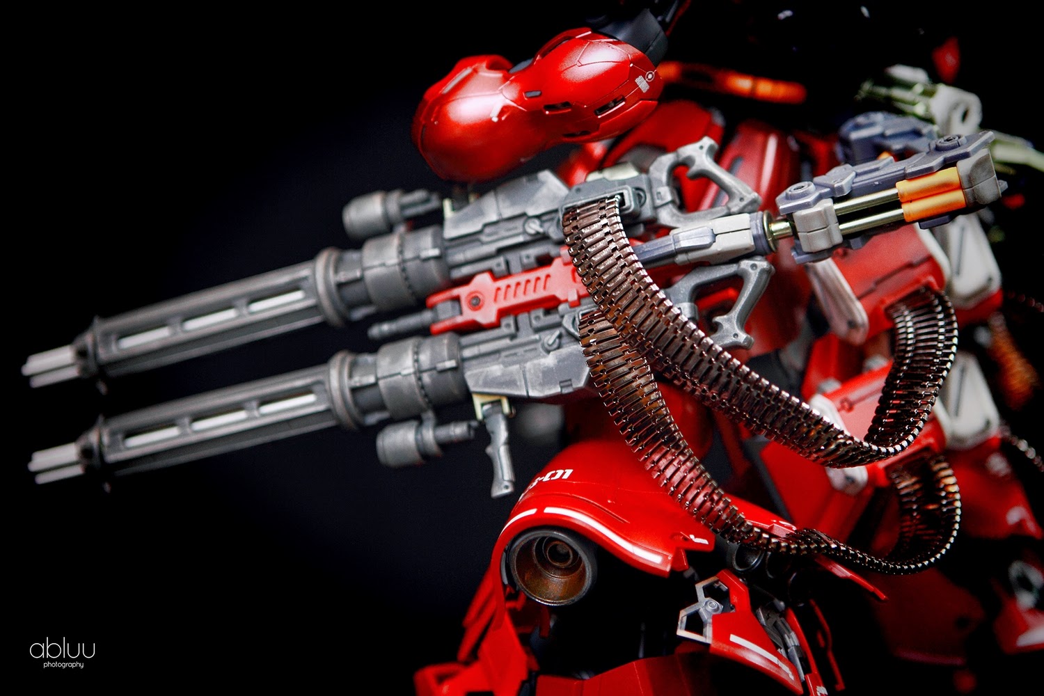 MG 1/100 Sazabi Ver. Ka with 4 Gatling Guns Set Custom Build
