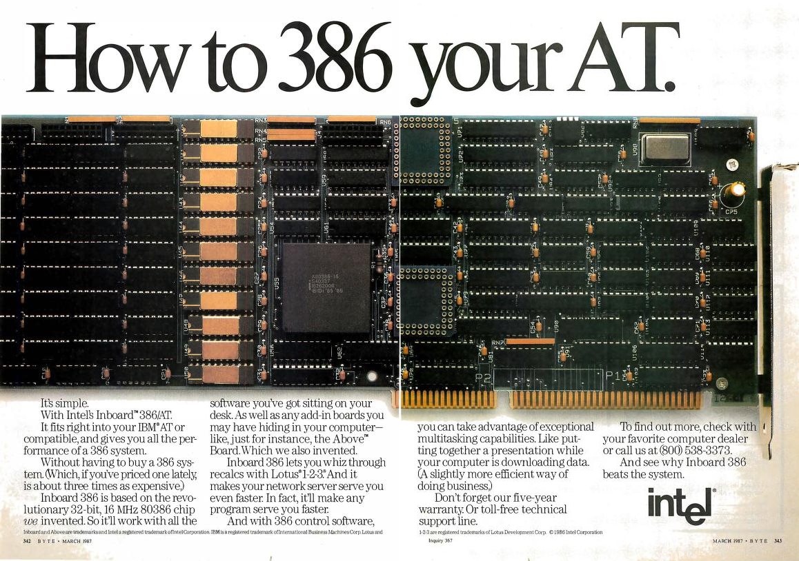 Informatica Viejuna: Intel Inboard 386/AT