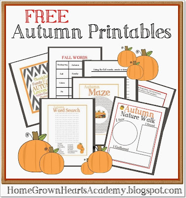 Home Grown Hearts Academy Homeschool Blog: Autumn Unit Study Ideas and ...