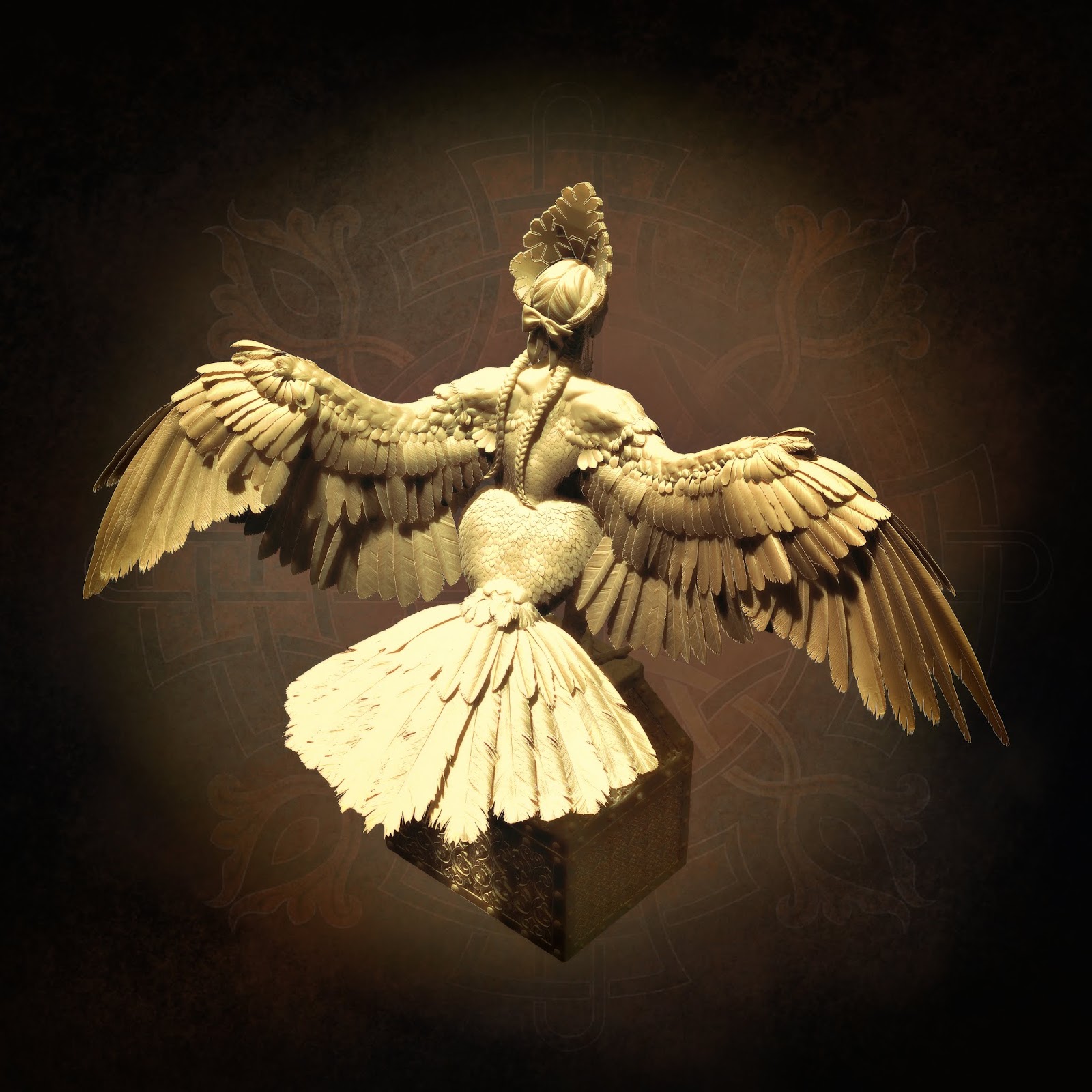 Darya Girina Zbrush Endless Way: Sirin the Bird of Sadness in Paradise