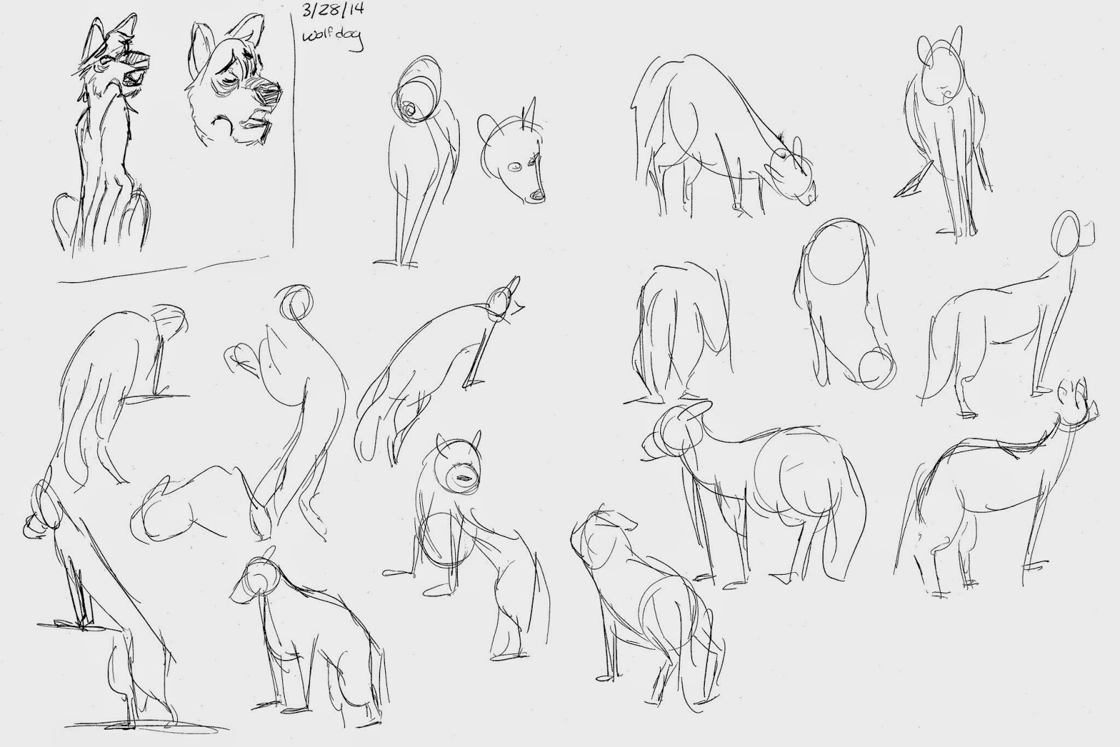 Michelle Rakar's Art Cave: 3.28.14 - Wolf Class Session