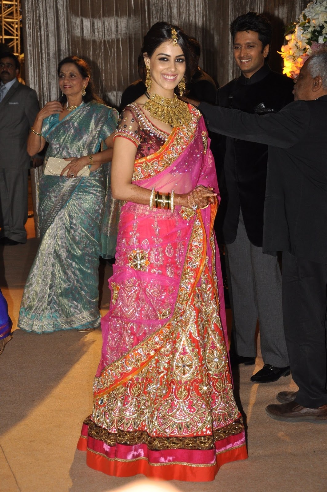 Genelia D'Souza in Hot Pink Saree - Hot PHOTOSHOOT Bollywood, Hollywood ...