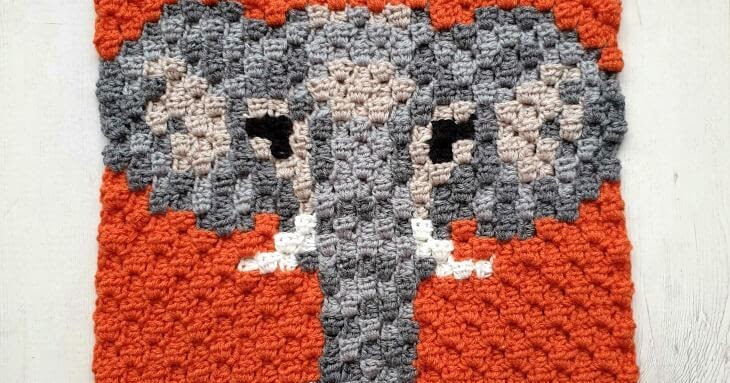 My Hobby Is Crochet: Free Crochet Pattern + Graph: Elephant C2C Square ...