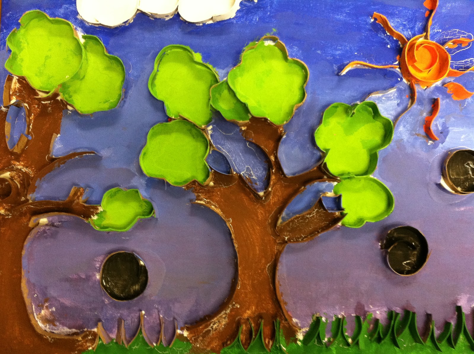 Mrs Wille s Art Room Nature Inspired Three dimensional Paintings