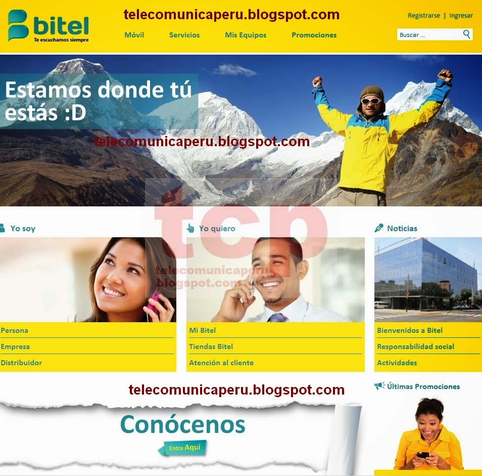 Telecomunicaciones Perú: La página web de bitel : www.bitel.com.pe