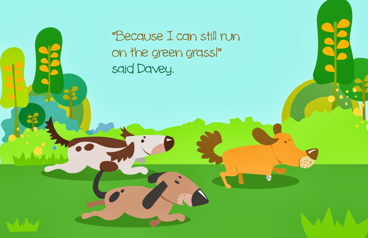 Sticky Design: Davey The 3-Legged Dog illustrated book