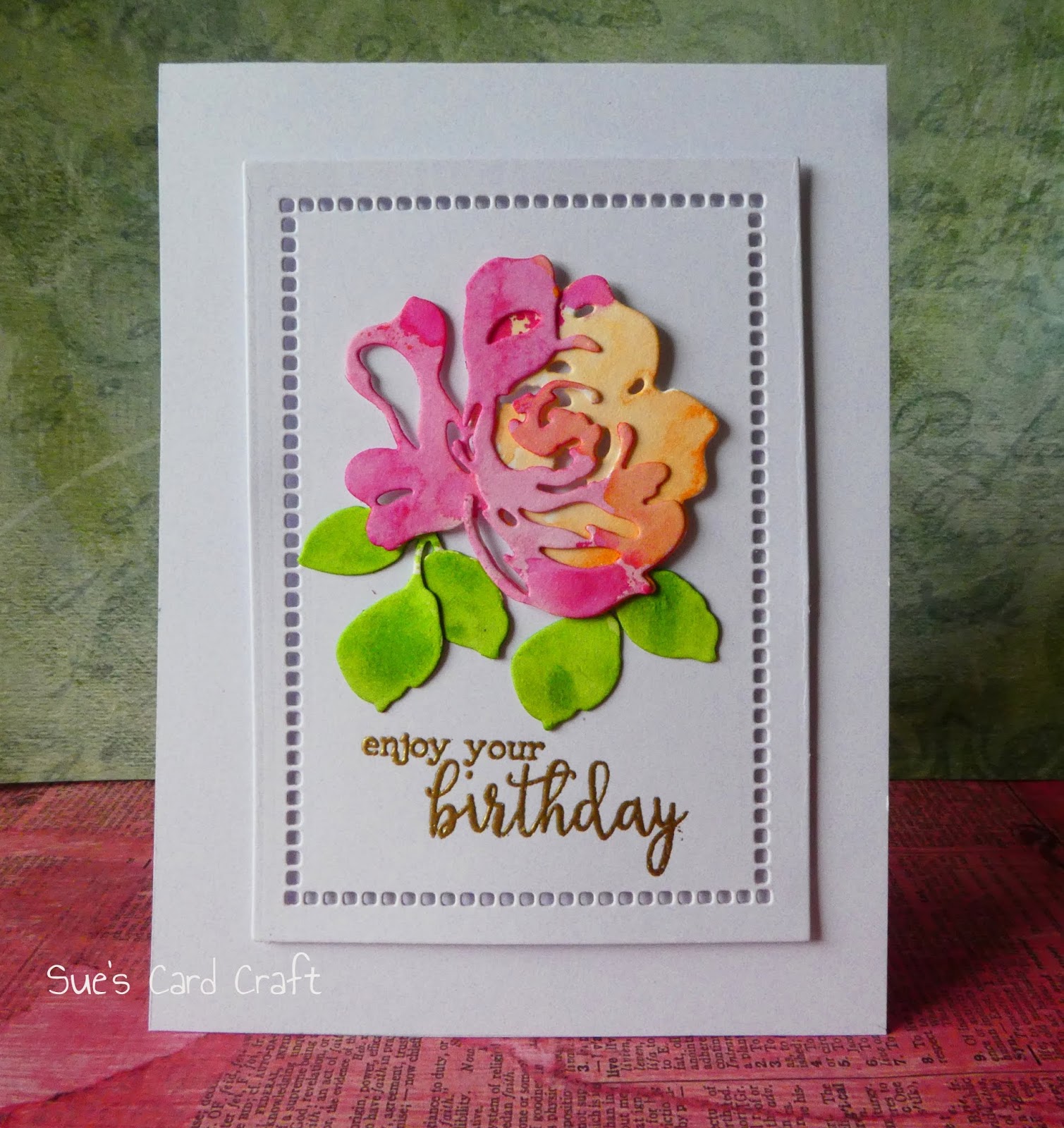 Sue's Card Craft: Birthday Rose