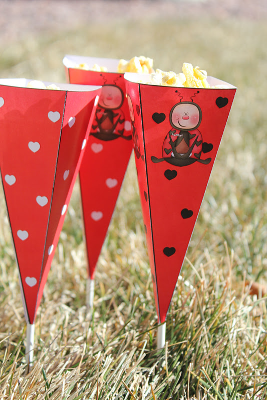 Lady Bug Candy Cone Favors