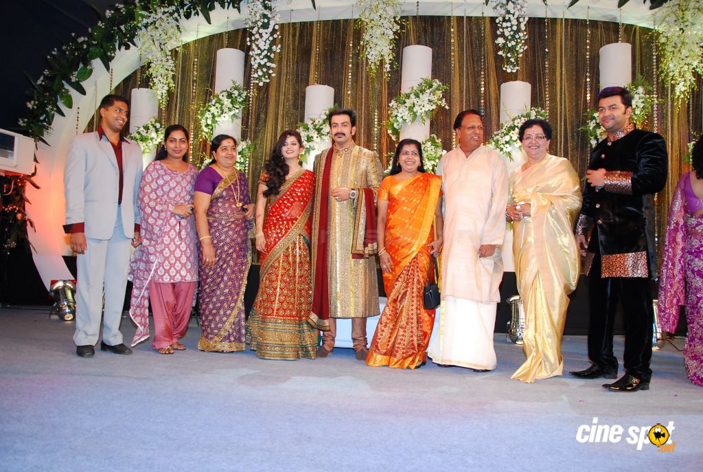 Malayalam Posters: Prithviraj wedding reception photogallery-photos ...
