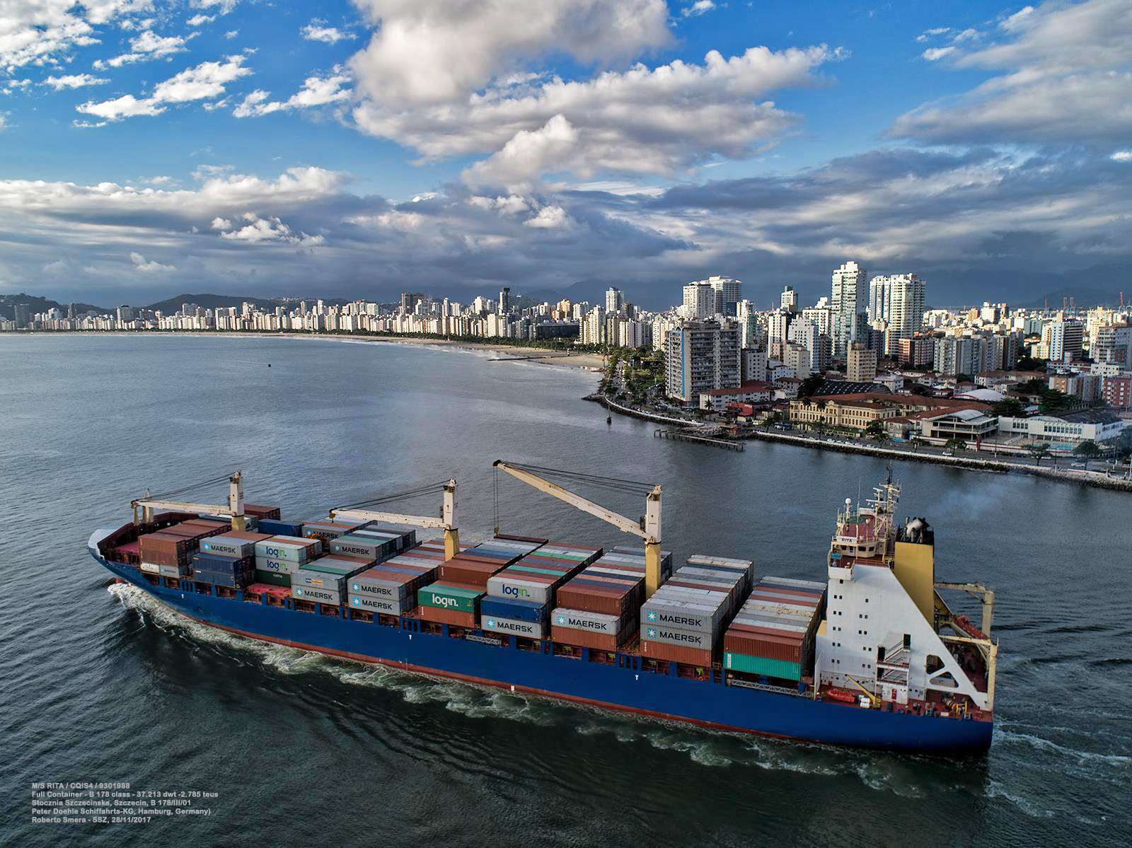 Santos Shiplovers: M/S Rita / CQIS4, A B 178 class Container Ship ...