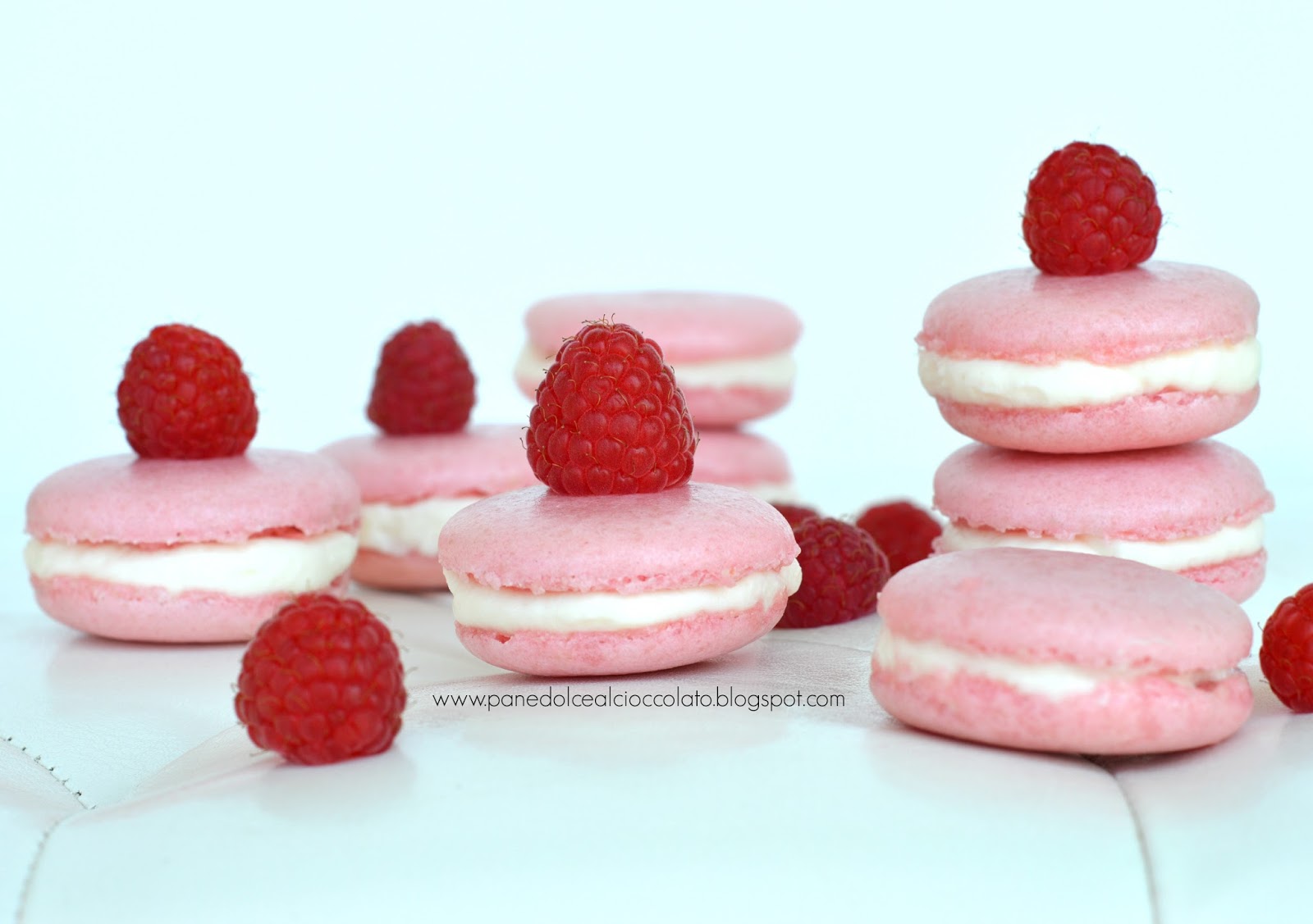 Macaron con yogurt greco e lamponi - Gabila Gerardi