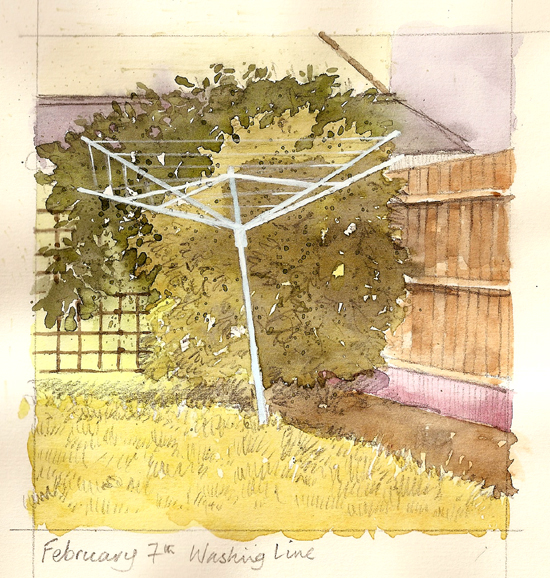 the artist and the tartist: Daily Sketch 07/02/2013 Washing Line