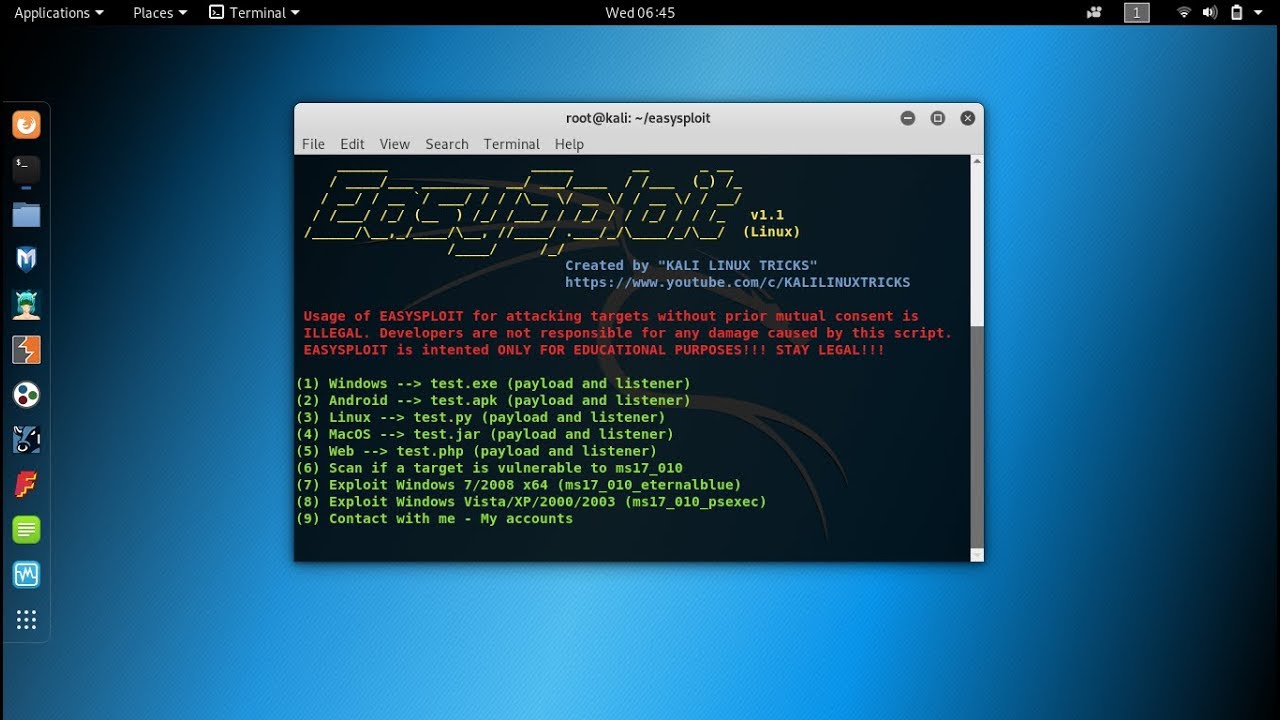 Easysploit Metasploit Automation Easier And Faster Than Ever