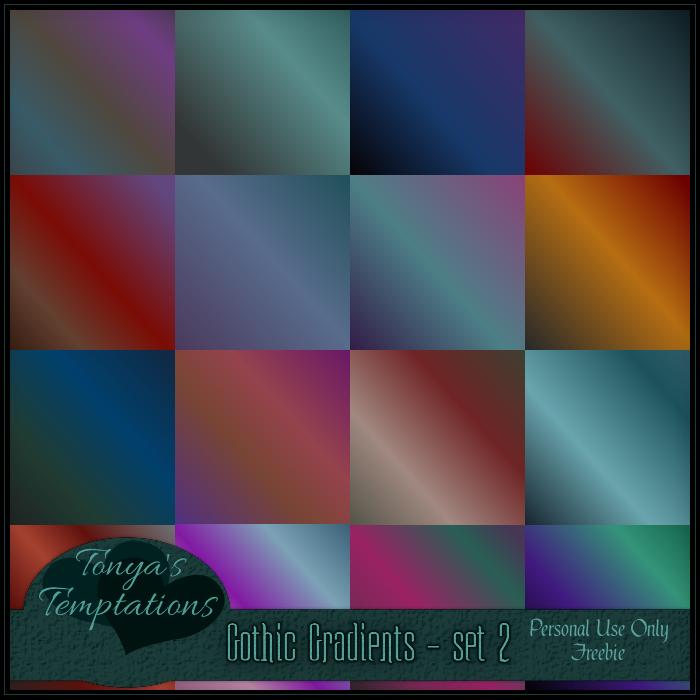Tonya's Temptations: Gothic Gradients - set 2