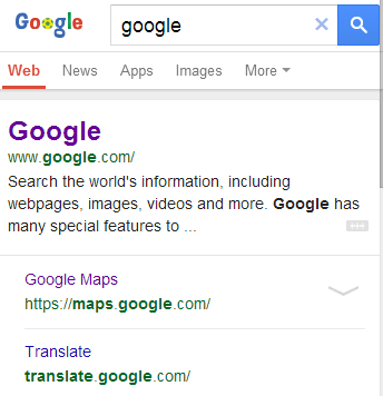 Google Tests Site Info Cards for Mobile