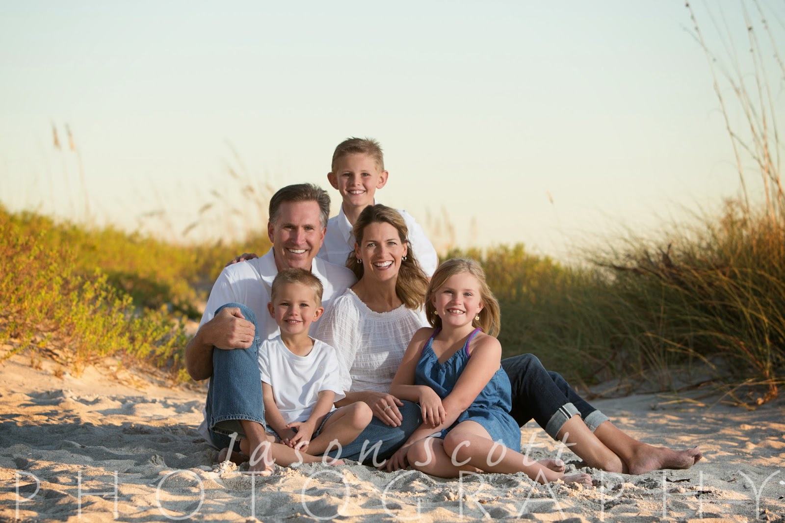 Longboat Key Beach Portraits - Bergeson Family | Jason Scott Photography