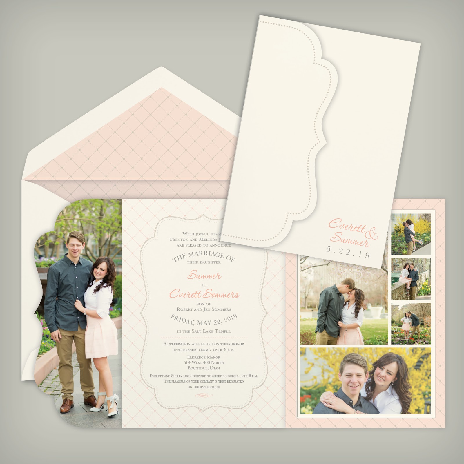 Wedding Invitation Blog: Beautiful Multi-photo Wedding Invitation