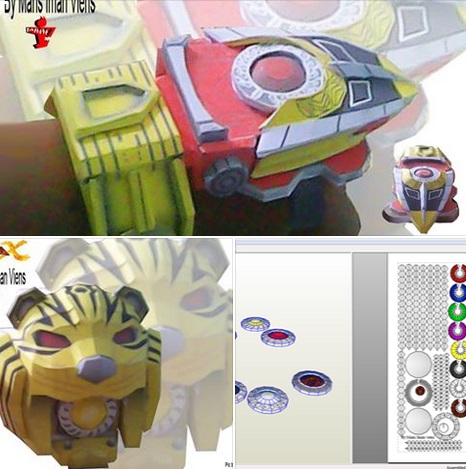 BIMA-X Changer, TORGA Changer & Power Stone Papercraft | Papercraft ...