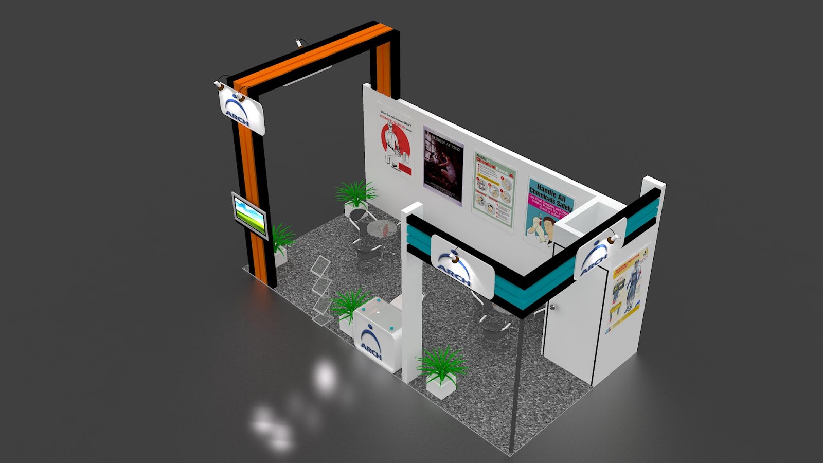 3D Exhibition Stalls: 3D Pro Arch Exhibition Stall
