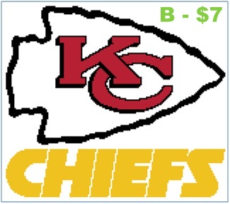 EASY PATTERNS: Kansas City Chiefs cross-stitch pattern