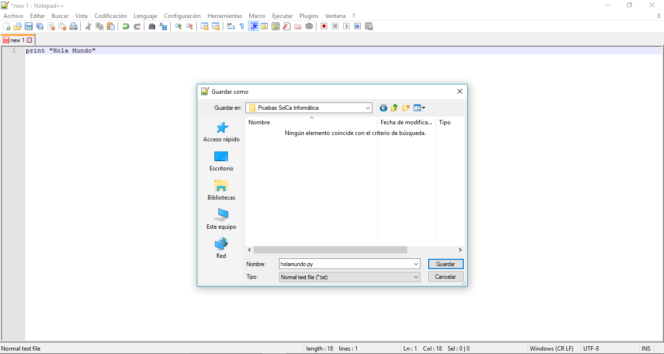 Tu primer código en Python, "Hola Mundo"