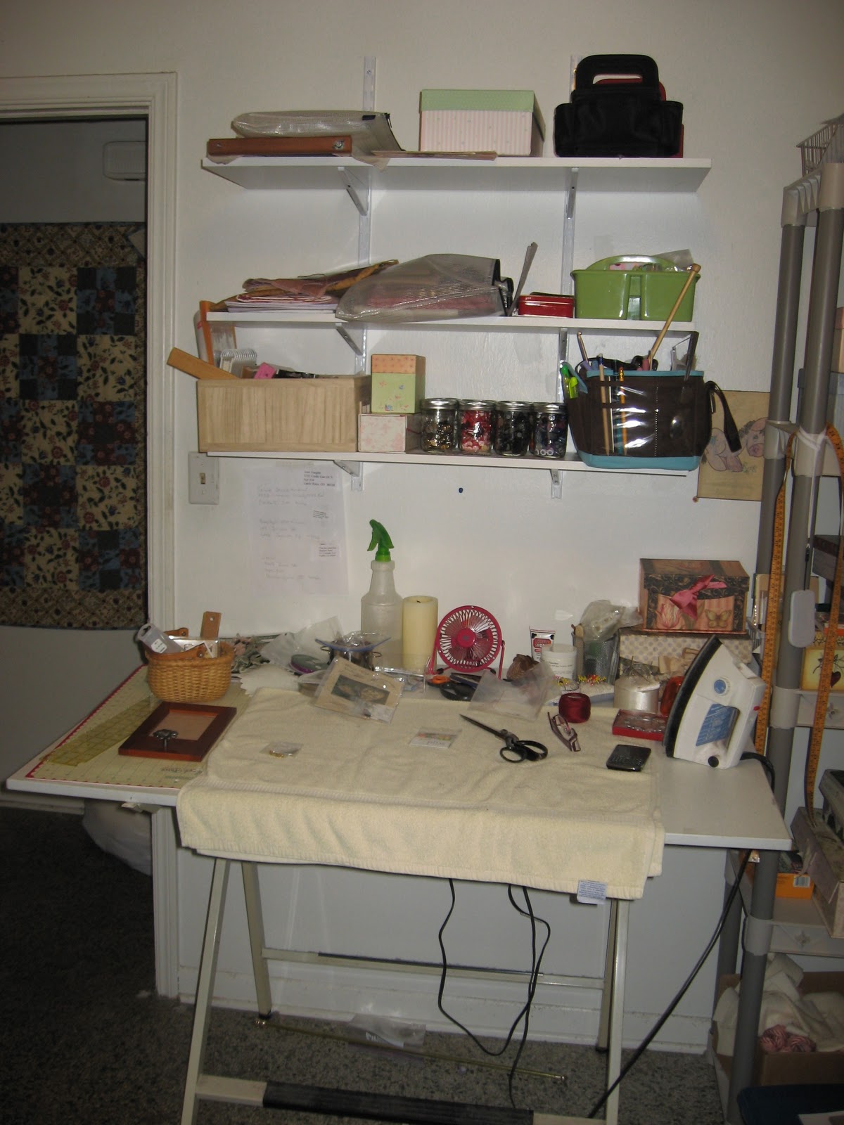 To Stitch or Not to Stitch: The mess I call my sewing room....