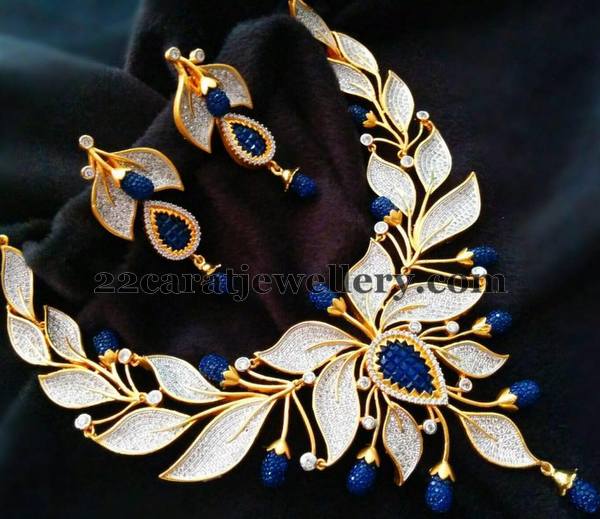 Leafy Design Fancy Imitation Set - Jewellery Designs