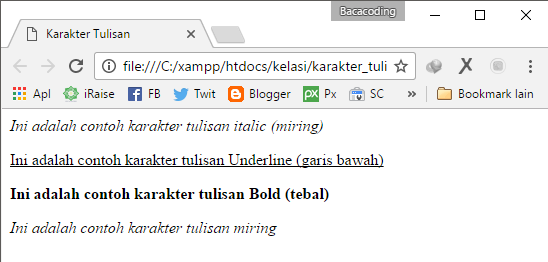 Cara Mengatur Karakter Huruf di HTML - BACA CODING