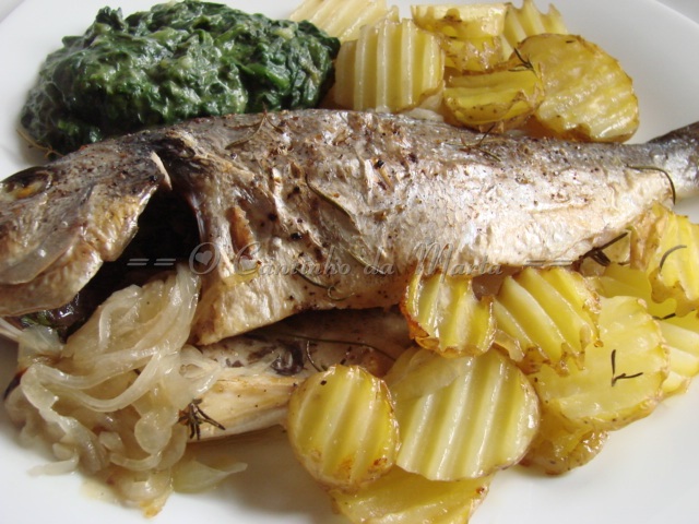 O Cantinho da Marta: Dourada Assada no Forno com Batatas Onduladas e ...
