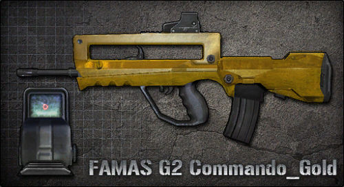 Weapon Point Blank Famas G2 Commando Gold Untuk Counter Strike ...