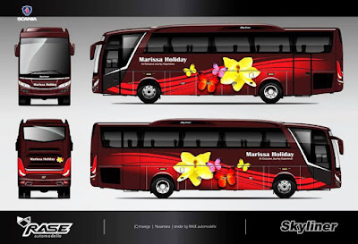 Blueprint bus indonesia New skyliner Rahayu sentosa | Membuat Model bus ...