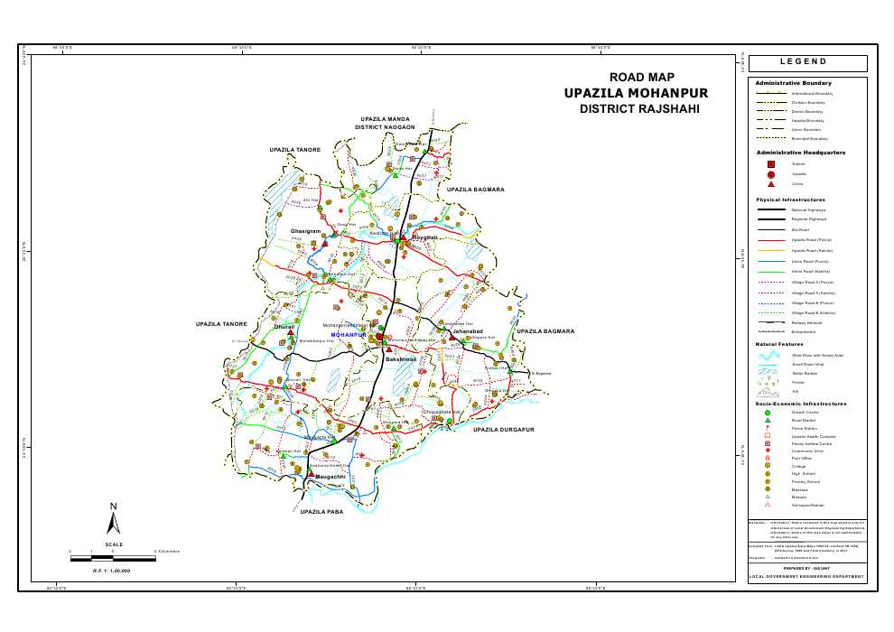 Mouza & Land Use Maps of Mohanpur Upazila, Rajshahi, Bangladesh ...