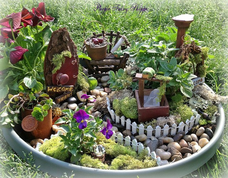 Nature Replica : Water Fall, Miniature Garden & Painted Rock