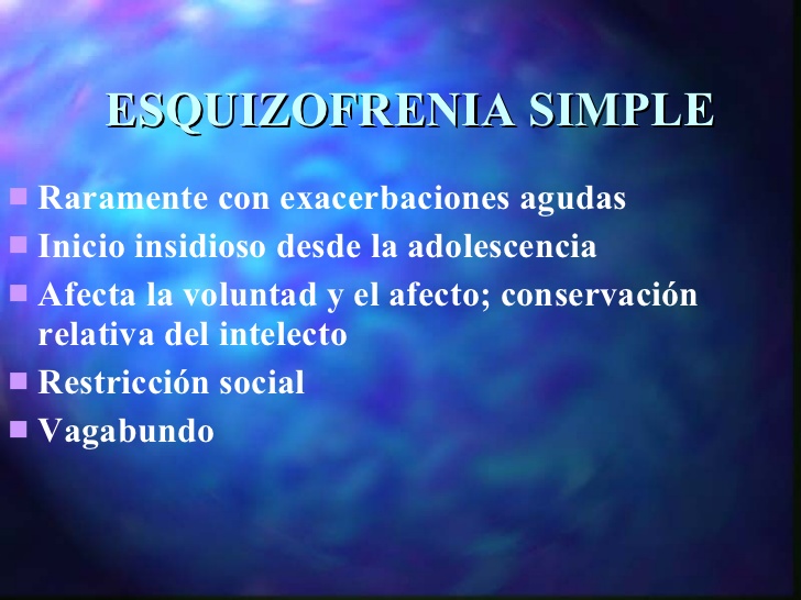 La Esquizofrenia: Tipos de esquizofrenias