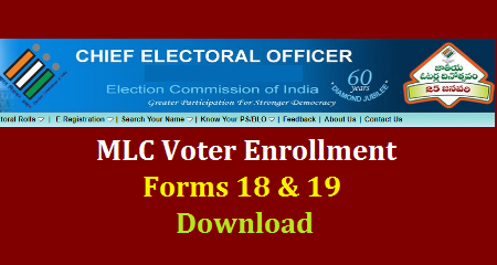 AP TS Teachers and Graduate MLCs Voter Enrollment Form No 18 Form 19 ...