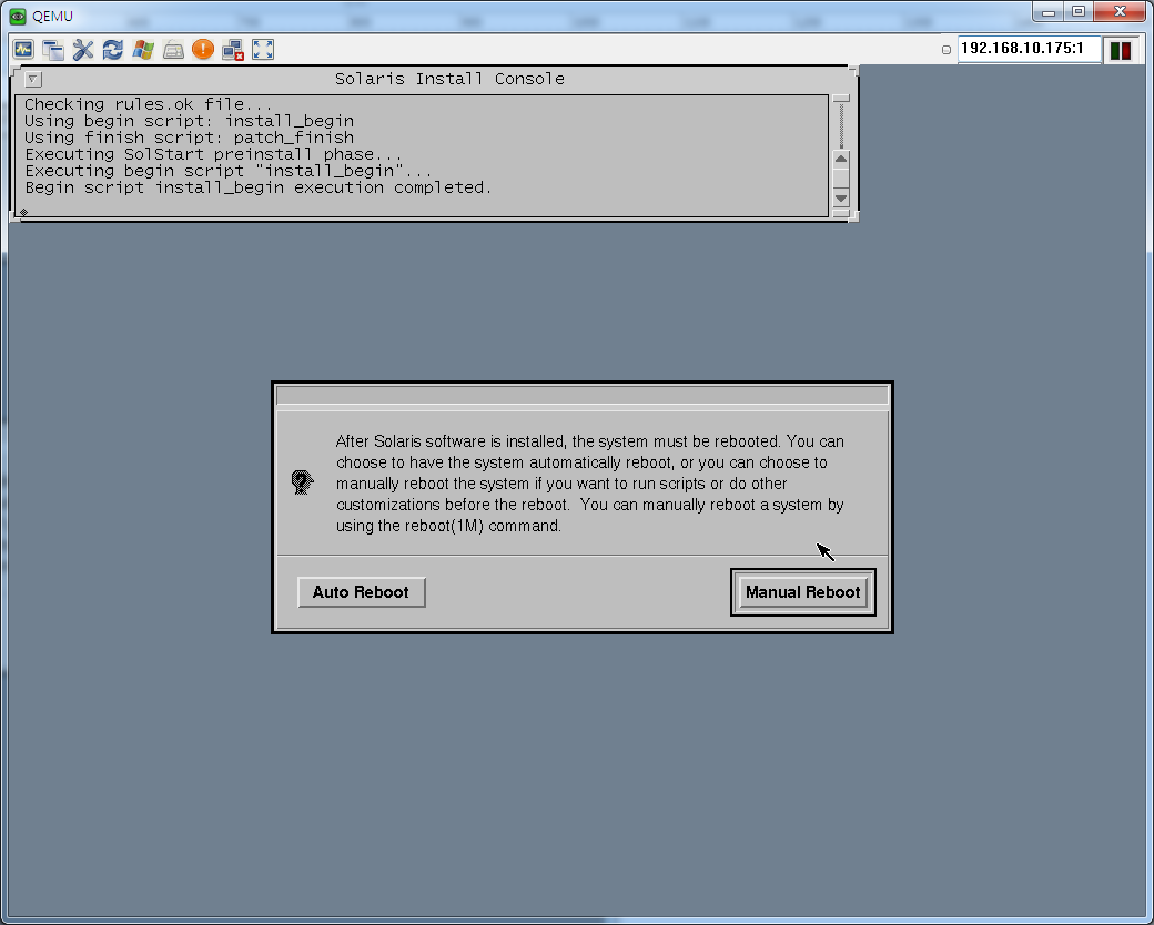 Chandler: Sparc Solaris on QEMU