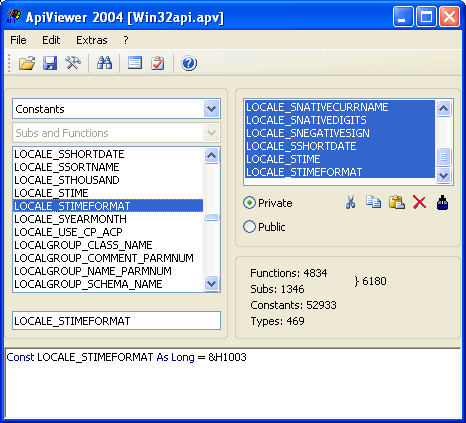 INFORMATICA: CONSTANTES