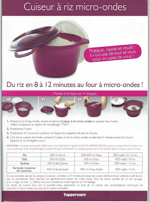 Cris Tupperware: CUISEUR A RIZ FICHE