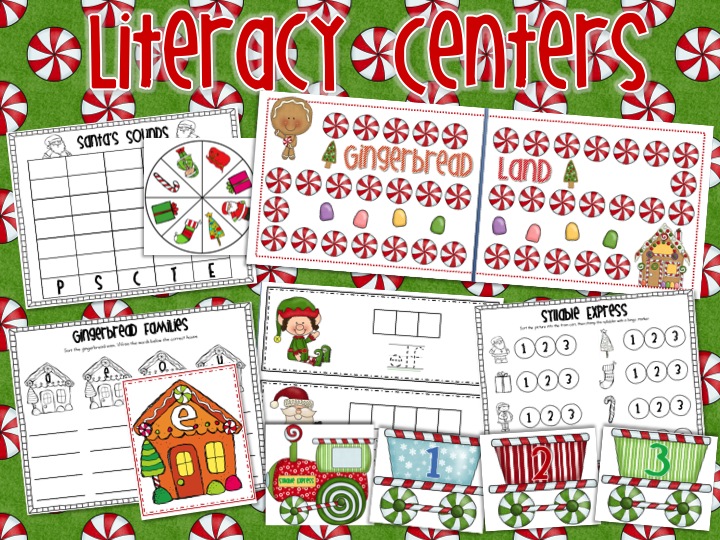 Mrs. Ricca's Kindergarten: Christmas Centers Pack + FREEBIE!