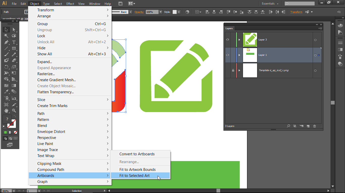 การส่งออกบางส่วนของภาพ ใน Illustrator Cs6