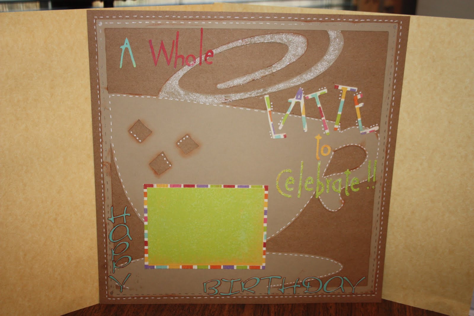 Just a fun coffee-themed scrapbook page